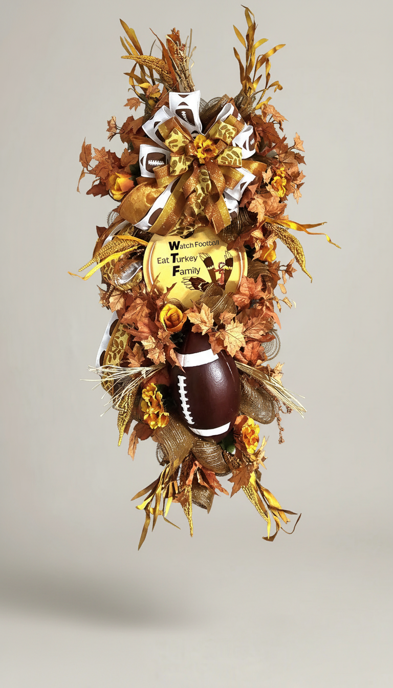 🍂🏈 “Fall Kickoff Celebration” Thanksgiving Football Swag – The Wreath ...